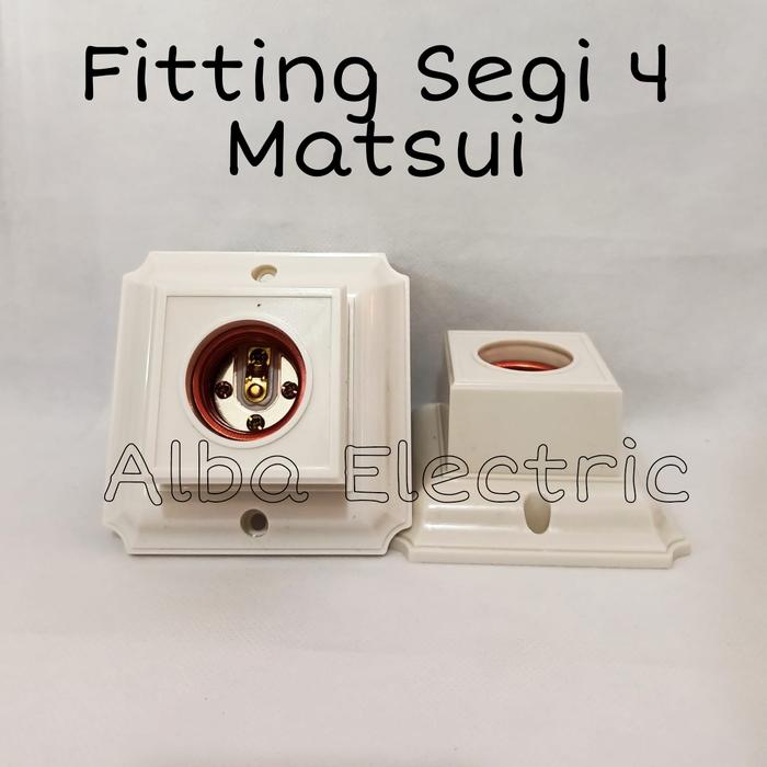 Jual Fitting plafon matsui/fitting segi 4 plafon/fitting lampu tempel ...