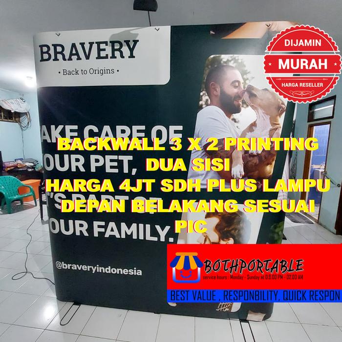 Jual Backwall/ Backdrop pameran 3x2 model lurus cetak depan belakang ...