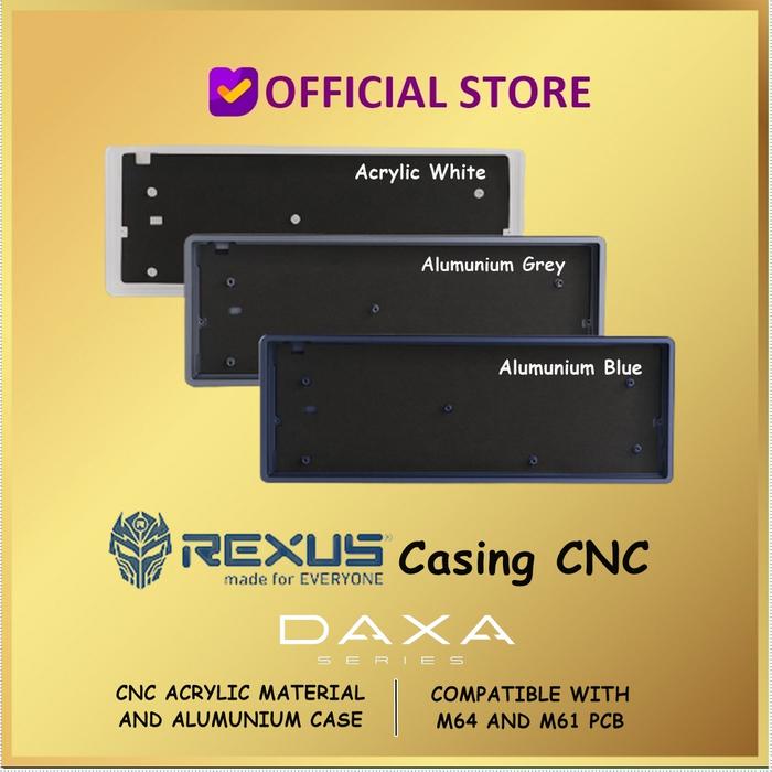 Promo Rexus Daxa M61 Barebone CNC Case Gaming Keyboard 61 Keys 64 Keys ...