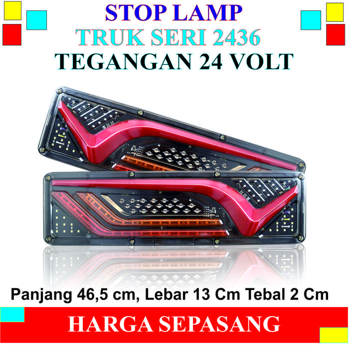 Jual Lampu Truk Led Stoplamp Rem Belakang Seint Running Fuso Ragasa ...