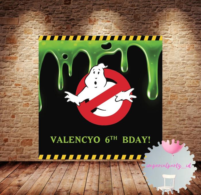 Jual Custom Backdrop Banner Spanduk Happy Birthday Ghostbusters ...