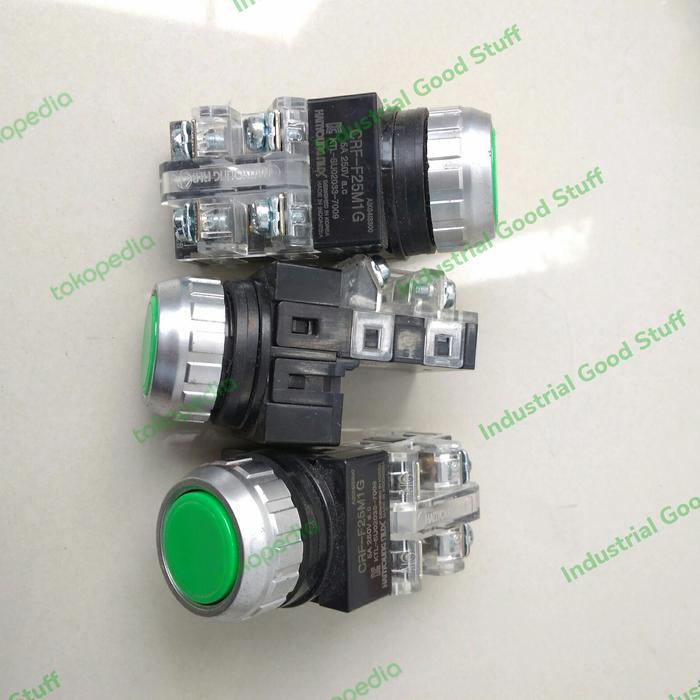 Jual Hanyoung Nux Push Button Tombol CRF F25M1R Green Hijau - Kota ...