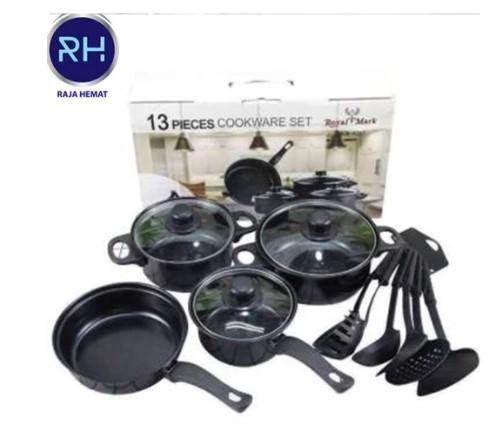Jual Set panci masak 13 pcs cookware set Panci Set Spatula Teflon ...