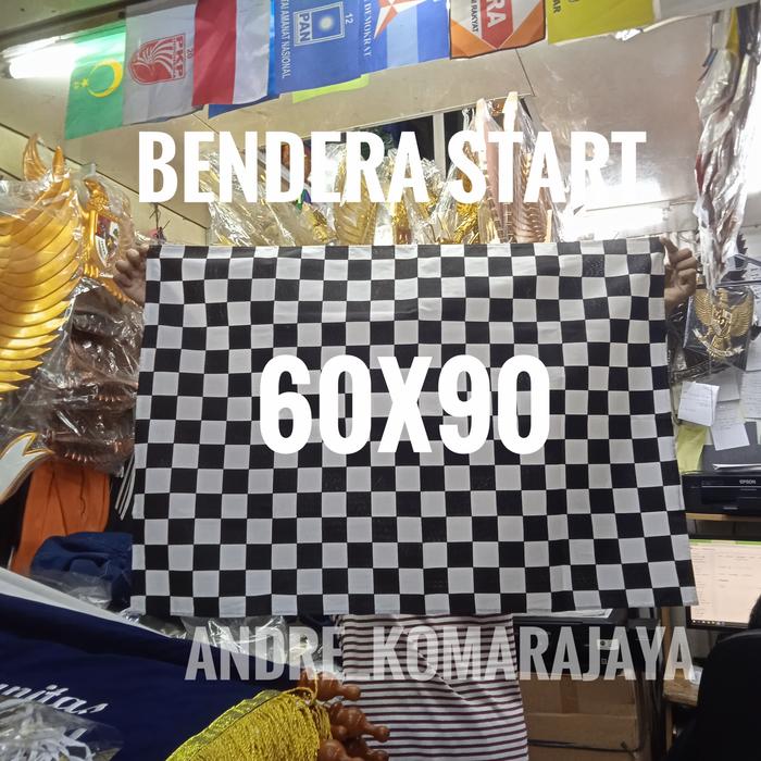 Jual bendera start - finish bendera catur ukuran 60cmx90cm readystock ...