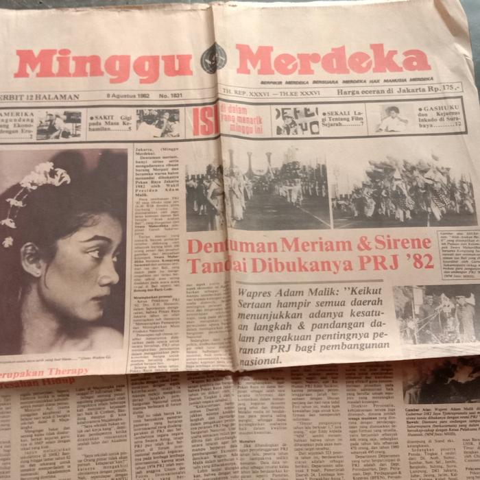 Jual Koran Jadul Kuno Lawas Minggu Merdeka 1980 An Di Seller Velvet ...