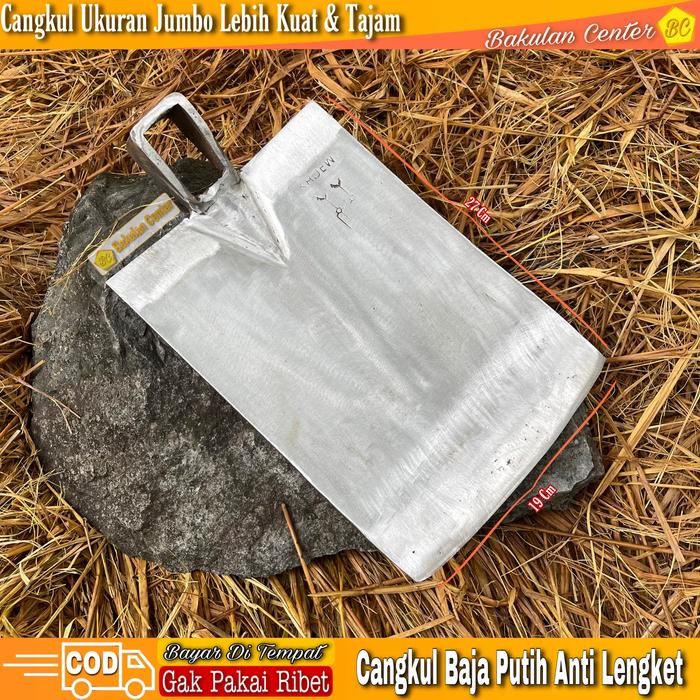 Jual Cangkul Baja Putih Jumbo Asli Tajam Cangkul Pertanian Perkebunan ...