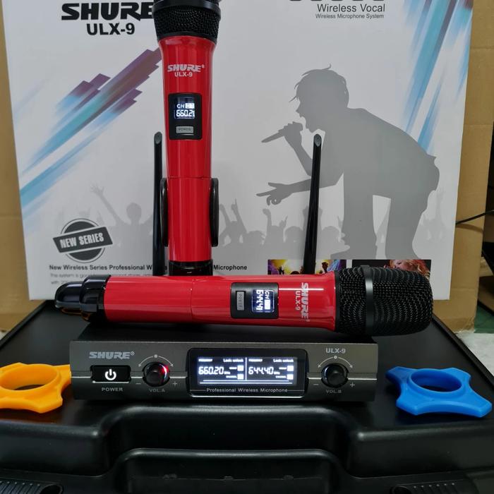 Jual Mic Wireless Shure ULX-9 New Series -- 2buah Mic Handheld/Pegang ...