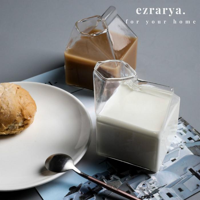 Jual Gelas Kaca Desain Kotak Susu 300 ML - Kota Tangerang Selatan ...