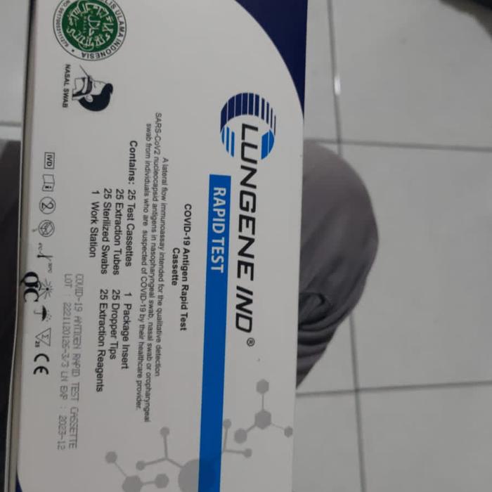 Jual Lungene Ind Rapid Tes Antigen Swab Nasofaring/nasal Isi 25 Pcs Per ...