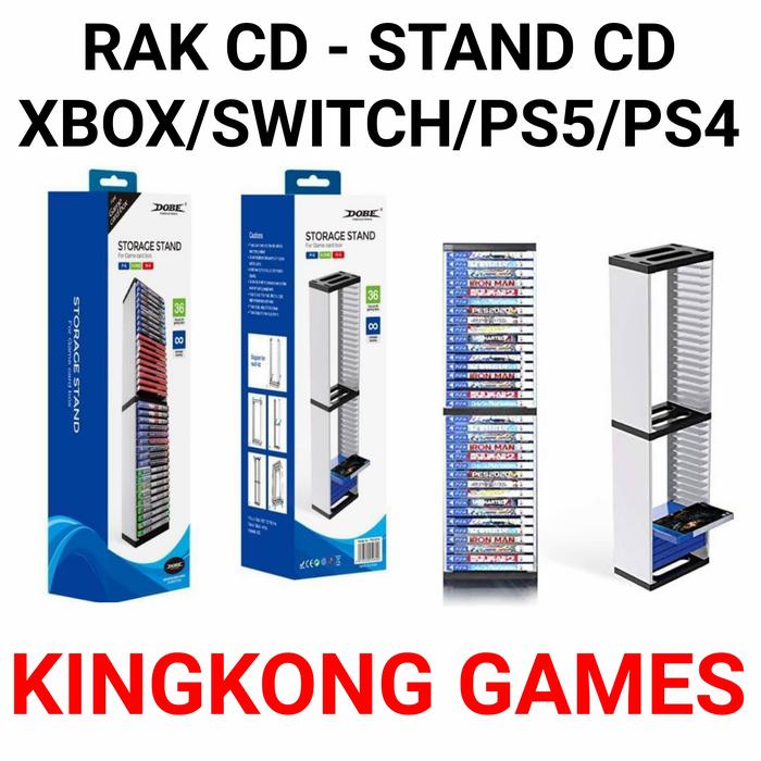 Jual PS5 Storage Stand Rak Disc PS5 PS4 Nintendo Switch Xbox Rak Disc ...