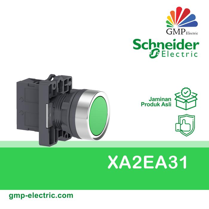 Jual Push Button Switch Schneider XA2EA31 Plastic Green 1NO - Jakarta ...