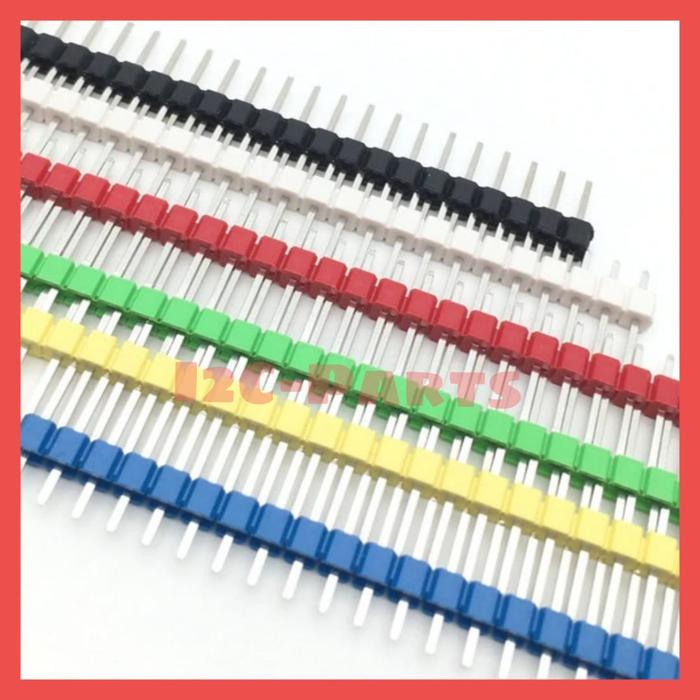 Jual Male Pin Header male Single Color 2.54mm Warna 1x40 40p 40 tulang ...