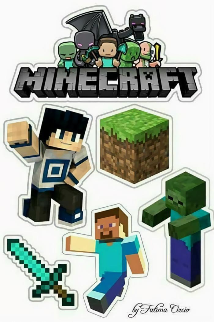 Jual TOPPER 6 MINECRAFT - Topper Hiasan Kue Ultah Anak - Kota Semarang ...
