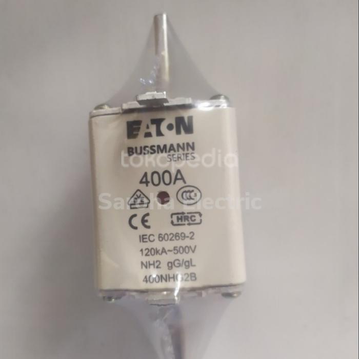 Jual NH FUSE 400NHG 2B FUSE NH2 400A 500V 120KA ORIGINAL EATON BUSSMANN ...