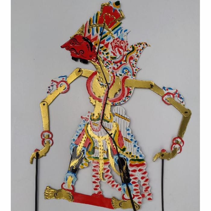 Wayang Baladewa Miniature Indonesian Wayang Kulit, Javanese Shadow