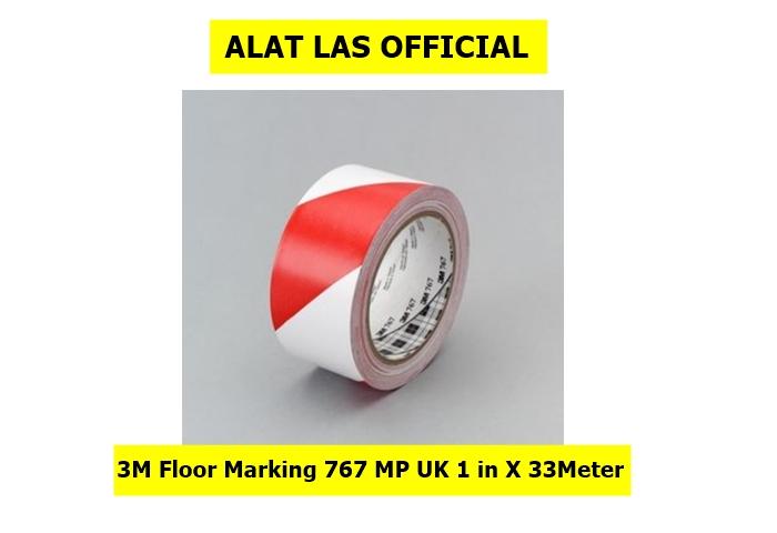 Jual 3M Hazard Warning Vinyl Marking Tape 767 Red/White, 1 in x 33Meter - Jakarta Barat - Alat ...