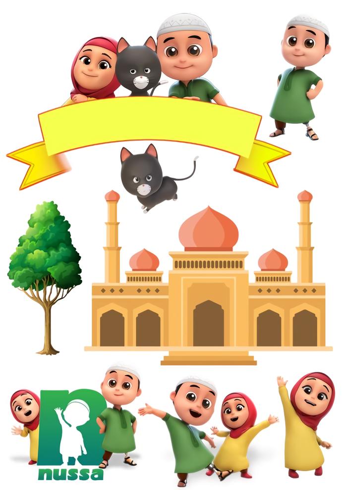 Jual TOPPER NUSSA RARA ada MASJID nya - Topper Hiasan Kue Ultah Anak ...