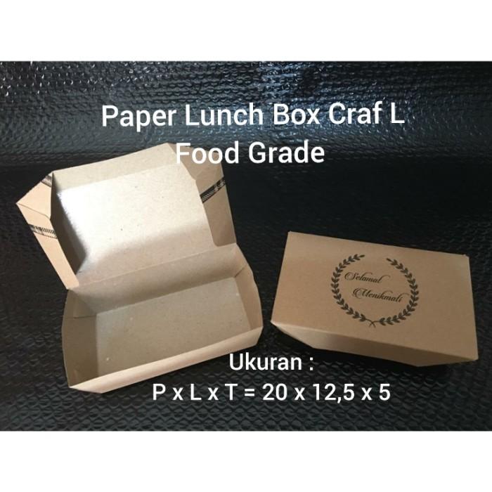Jual Paper Lunch Box / Paper Box Kertas / Box Take Away Craft Ukuran L ...