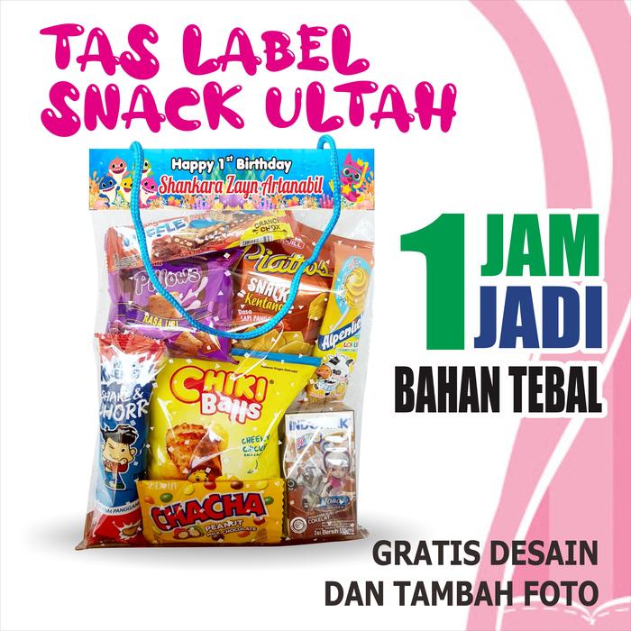 Jual Tas Label Ultah Jajan Snack Plastik Ulang Tahun model CUSTOM - Kab ...