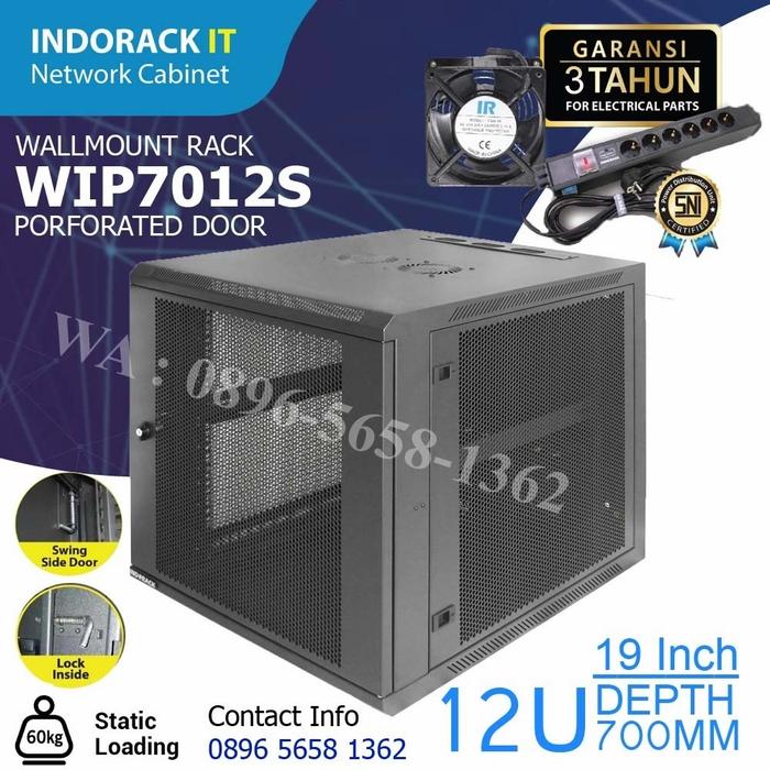 Promo Wallmount Rack INDORACK Perforated 12UDepth 700mm Rack Server ...