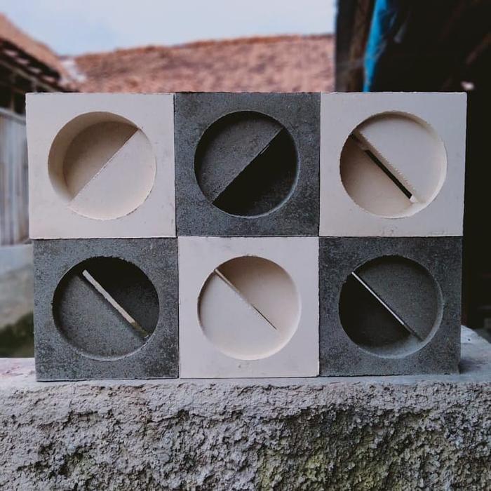 Jual Roster loster beton minimalis setengah lingkaran 3varian warna ...