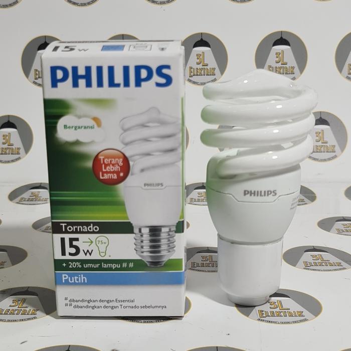 Jual LAMPU PHILIPS TORNADO 15 WATT/ LAMPU SPIRAL PHILIPS 15 WATT PUTIH - Kab. Sleman - 3L ...