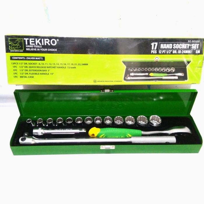 Jual TEKIRO KUNCI SOCK SET 17 PCS 8-24MM BOX BESI - KONCI SOK 8-24 MM - Jakarta Barat - OTENTIK ...
