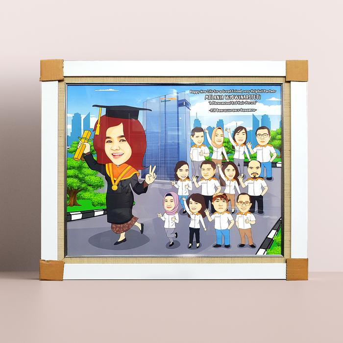 Jual Cetak Karikatur dan Bingkai Frame ukuran 20R 50x60cm - Hitam ...