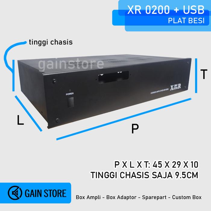 Jual Box Ampli Amplifier Power Xr 0200 Polos/usb - Usb Di Seller Noelle ...