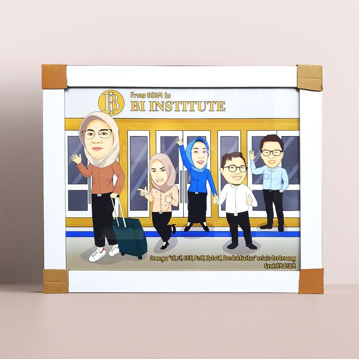 Jual Cetak Karikatur dan Frame Bingkai ukuran 16R 40x50cm - Putih ...