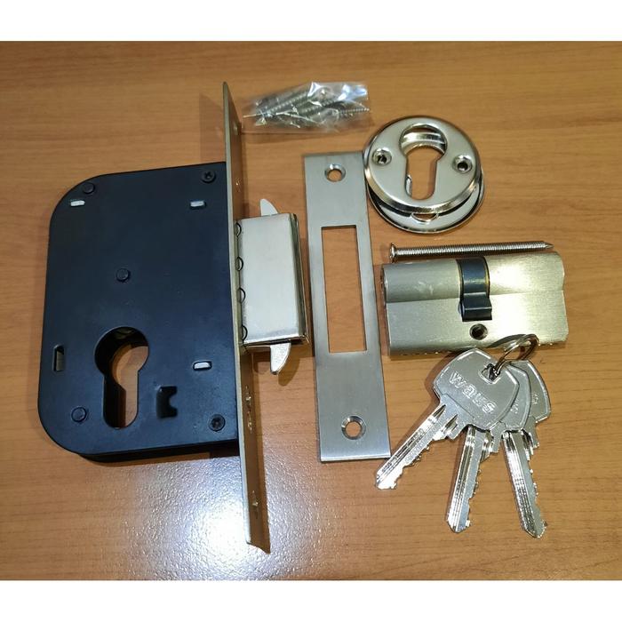 Jual Lockcase Kunci Sliding / Kunci Mekar Pintu Kayu Sliding + Cylinder ...