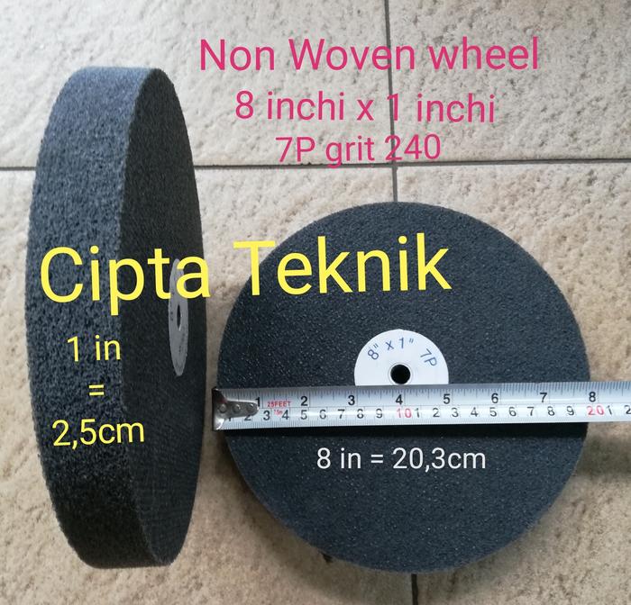 Jual Non Woven Abrasive Wheel 8 inchi x 1 inchi 7P grit 240 roda ...
