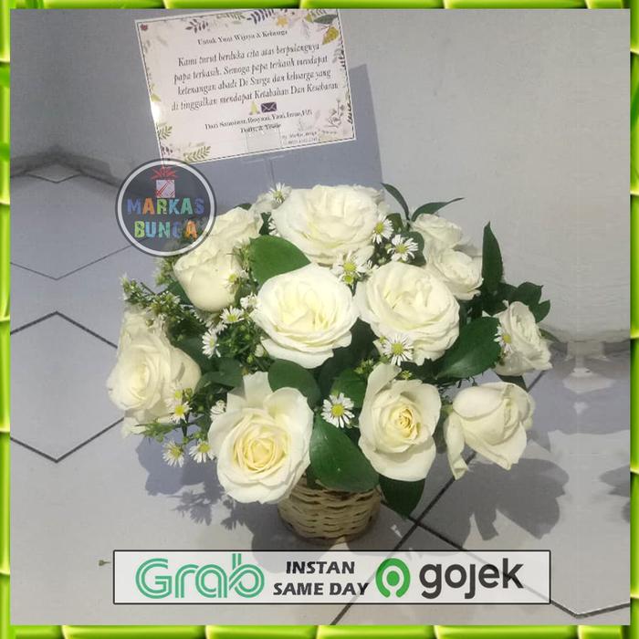 Jual rangkaian bunga meja mawar asli fresh segar - Jakarta Barat ...