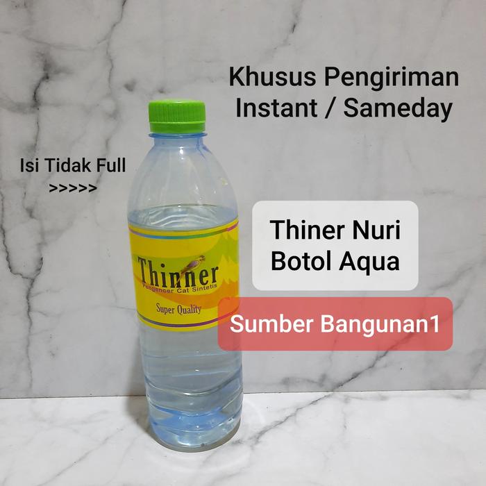 Jual Thinner Nuri botol aqua pengencer cat minyak thiner tiner - Kab ...