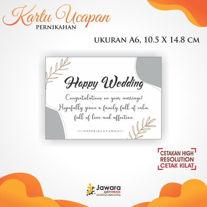 Contoh Surat Ucapan Wedding Ucapan Pernikahan Yang Berkesan Untuk