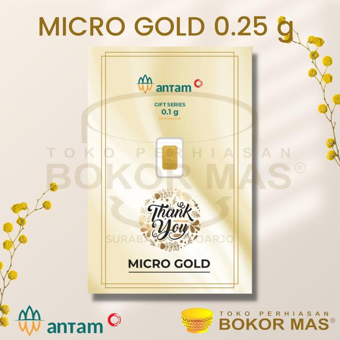 Jual LOGAM MULIA MINI / MICRO GOLD EMAS 24K HARTADINATA X ANTAM 0.25 ...