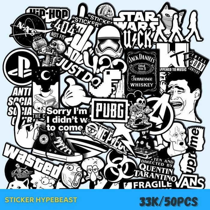 Jual STICKER HYPEBEAST TUMBLR UNTUK SKATEBOARD KOPER HELM ANTI ...