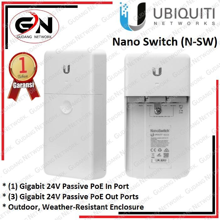 Jual Ubiquiti Nano Switch Outdoor 4-Port POE Passthrough Switch N-SW ...