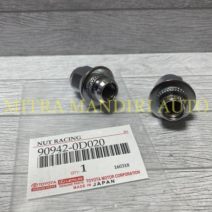 Jual NUT MUR RACING BAUT RODA TOYOTA YARIS VIOS SIENTA ASLI CHROME HIGH ...