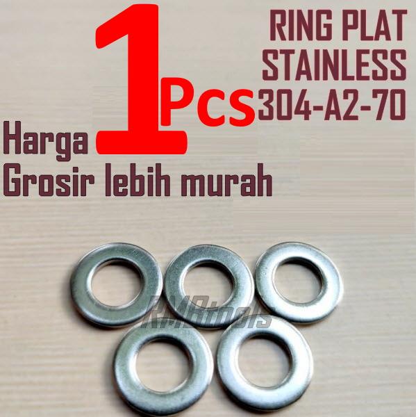 Jual Ring Plat Stainless M8 SS 304 / Washer Plate Stainless M8 - Kota ...