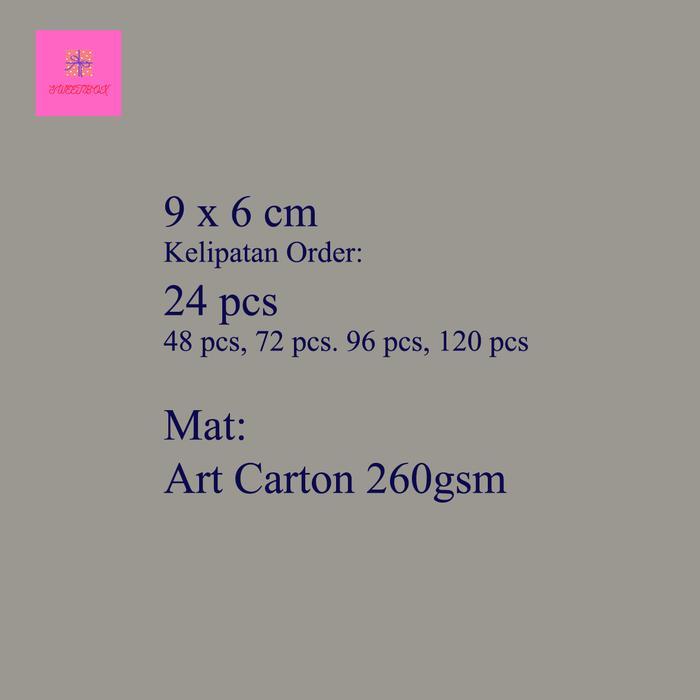 Jual custom greeting card 2 sisi/ kartu ucapan terima kasih - 9x6 (2 ...