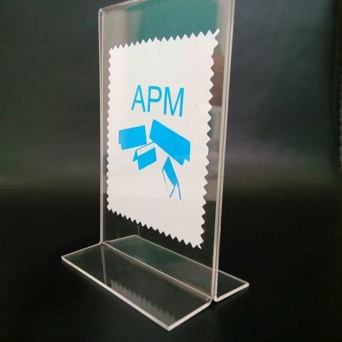 Jual Display harga menu/ akrilik tent/ QR code ukuran 27x19 3mm di ...