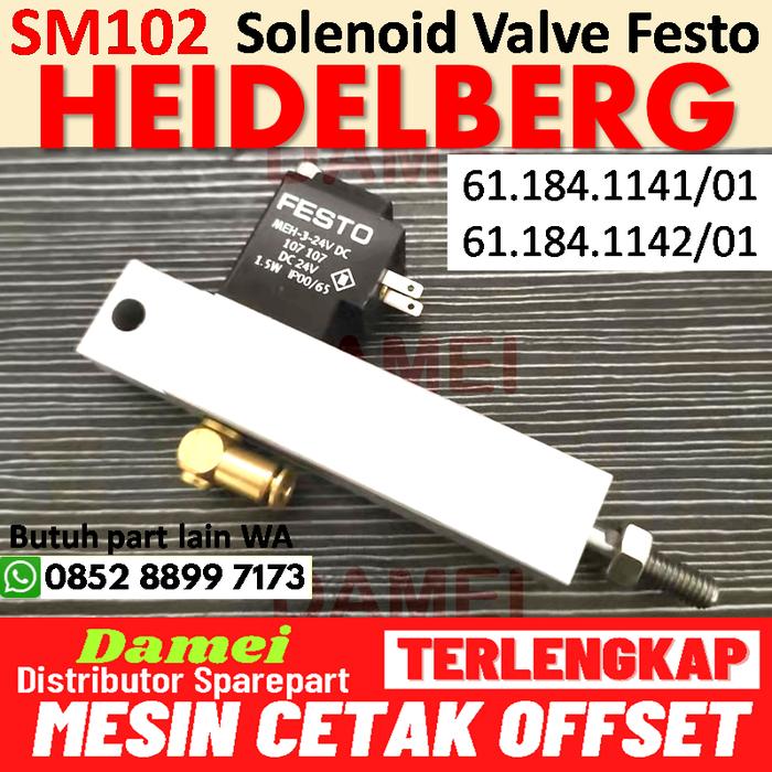 Jual Solenoid Heidelberg SM102 CD102 Valve Solenoid Festo 61.184.1141 ...