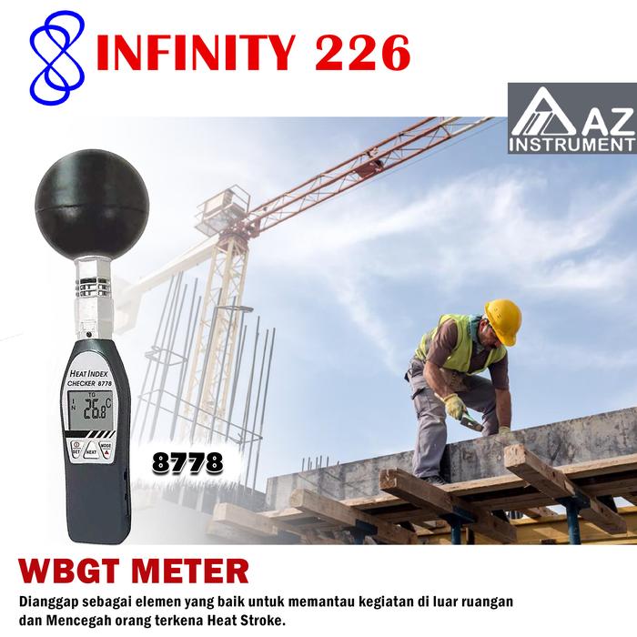 AZ87786 WBGT (Wet Bulb Globe Temperature) Heat Stress Meter, 55% OFF
