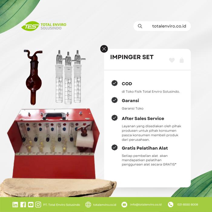 Jual IMPINGER, (Paket 1 Set 30ml) Air Sampler Impinger Set - Kota ...