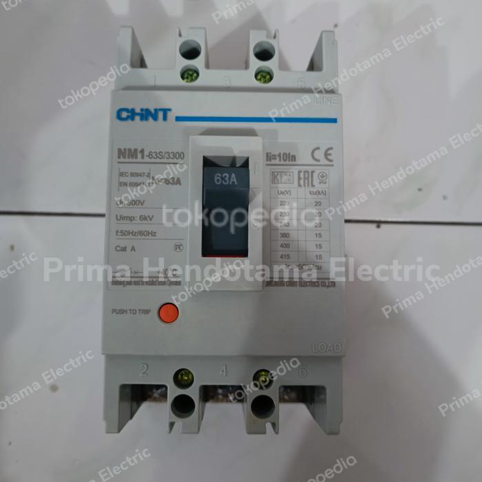 Jual MCCB CHINT 63A/3P NM1-63S/3300 | Breaker 63A 3 Pole CHINT - Kota Medan - Prima Hendotama ...