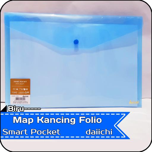 Jual Map Kancing Plastik Smart Pocket Folio daiichi - Biru - Kota ...