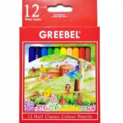 Jual GREEBEL 3012 Pensil Warna Classic Colour Pencils Half 12 Warna ...