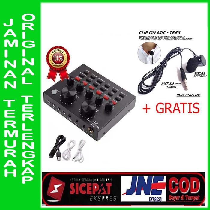 Jual Mini Mixer Live Musik Karaoke Professional Sound Card V8 Terbaik ...
