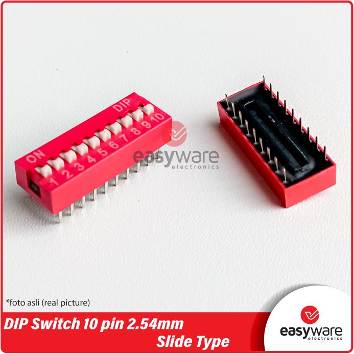 Jual DIP SWITCH 10 PIN DIP SWITCH SLIDE 2X10PIN 2.54 MM - Kota Bandung ...